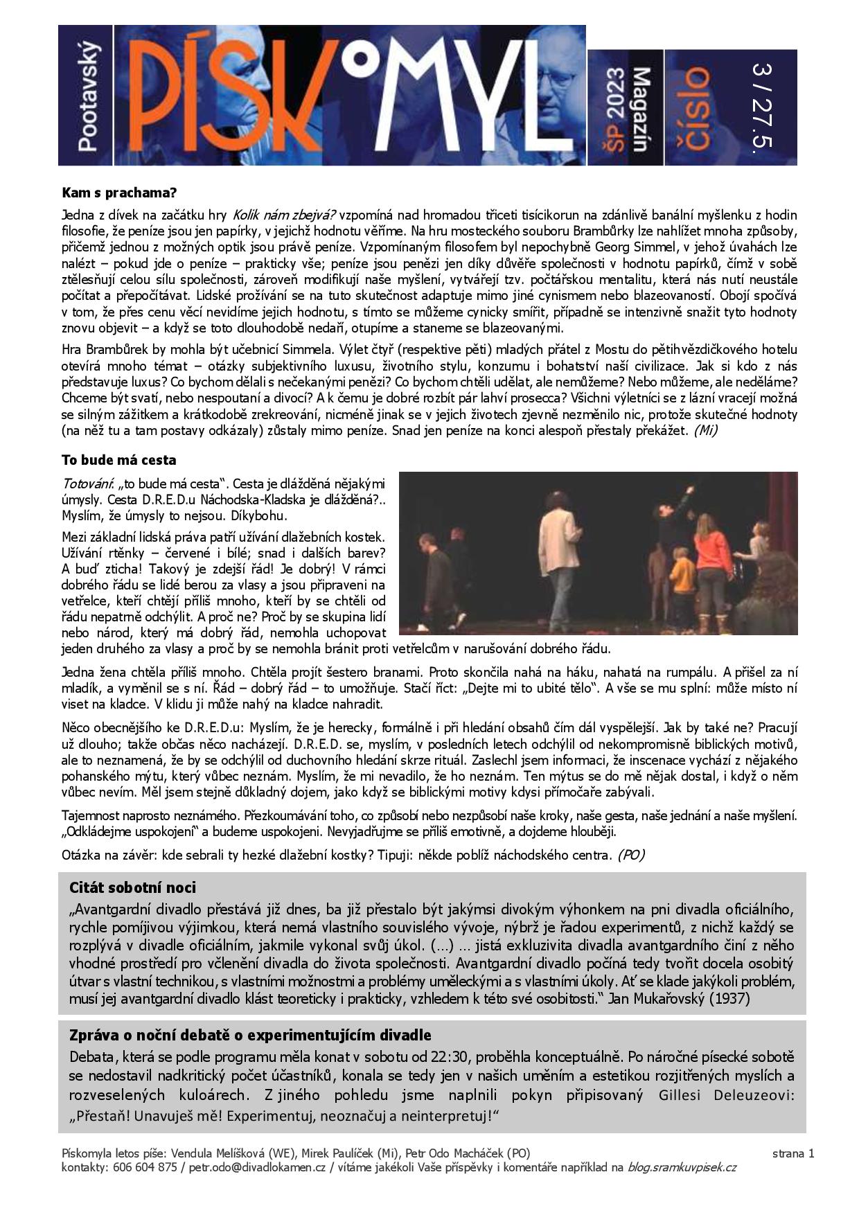 Pootavský Pískomyl – půldeník Šrámkova Písku 2023 | Šrámkův Písek - blog